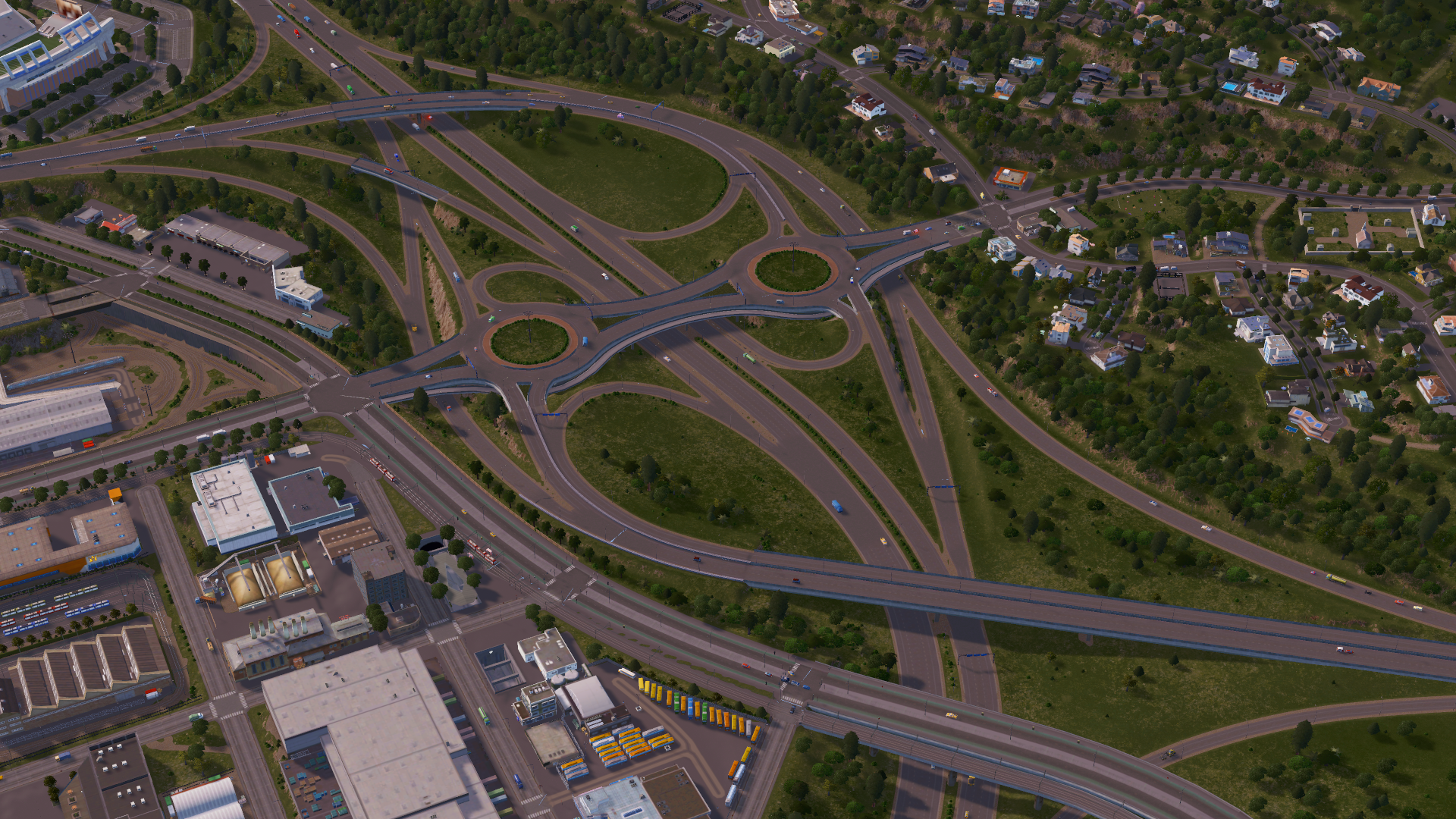 Double trumpet dumbell hybrid interchange AKA "That Interchange ...